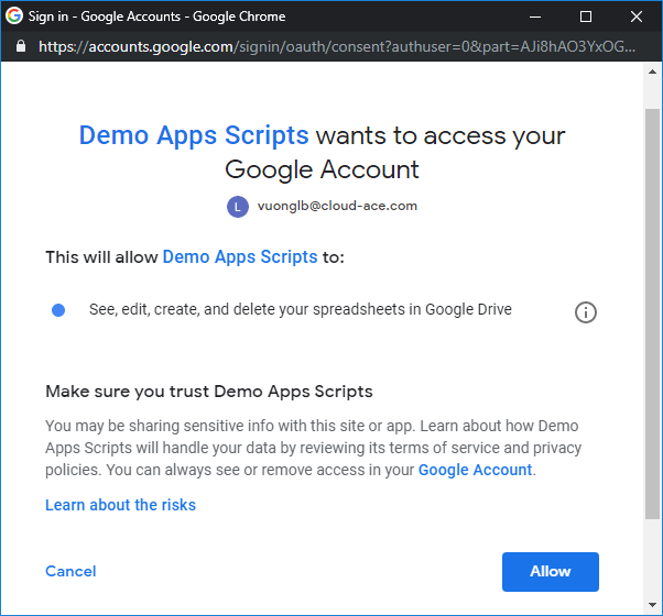 Google Apps Script và Ứng Dụng Trong Google Sheet