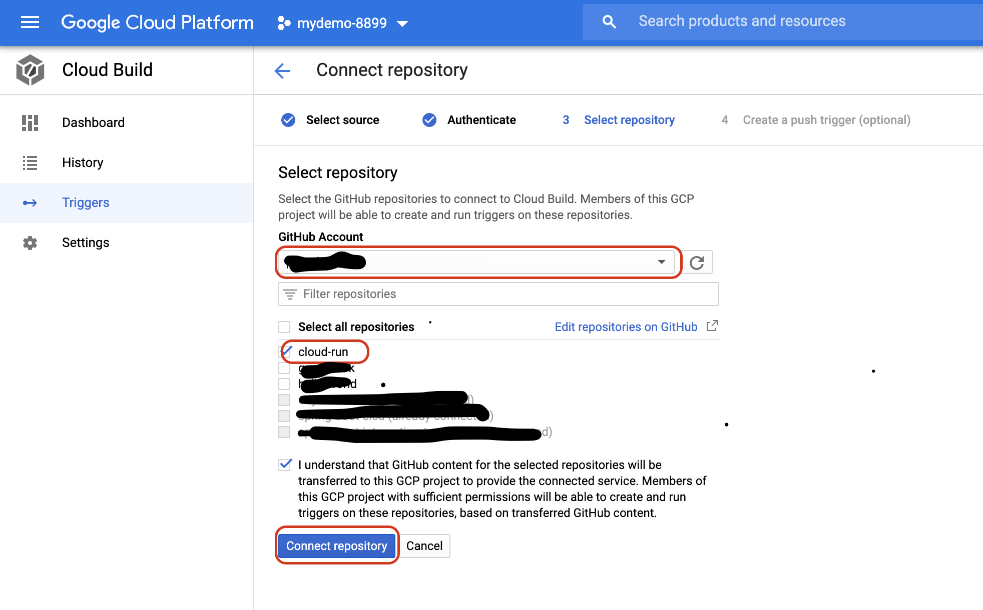 Automatically deploy to Cloud Run services using Cloud Build