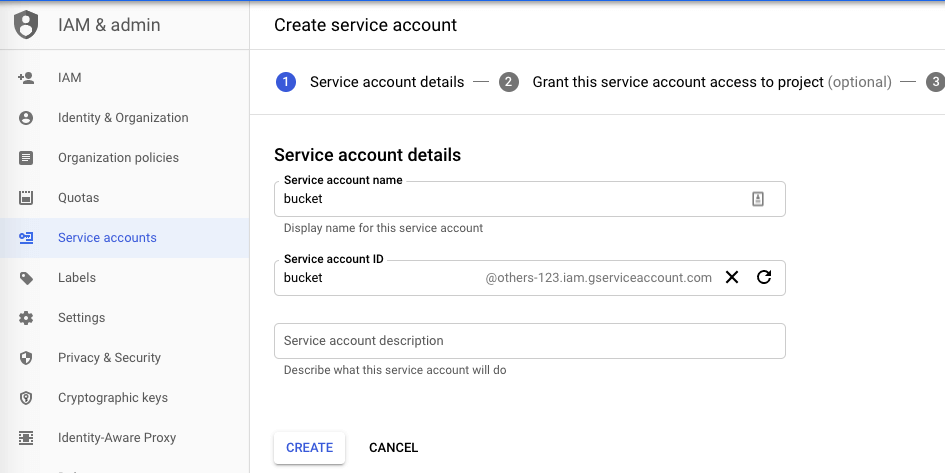Hướng dẫn sử dụng service account của Google Cloud Platform trong ứng dụng.