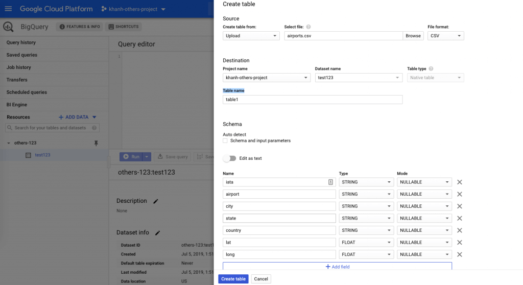 Thực hành cơ bản với Google BigQuery (GBQ)