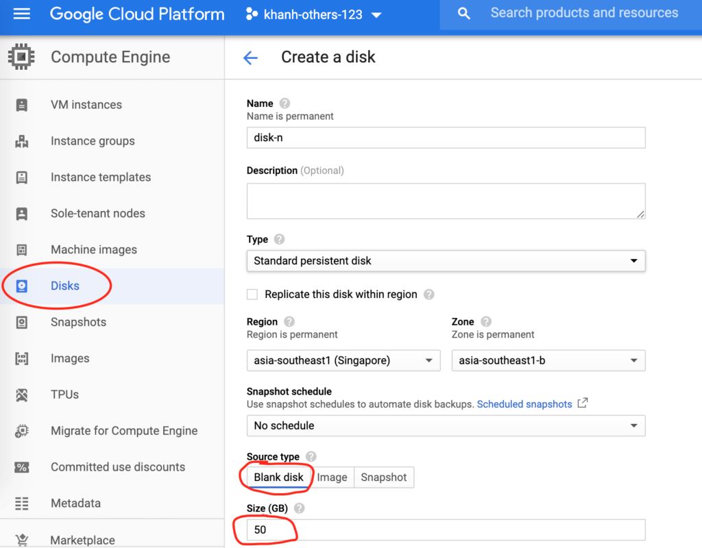 Giới thiệu các tính năng backup cho sản phẩm GCE
