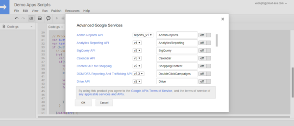 Google Apps Script và Ứng Dụng Trong Google Sheet