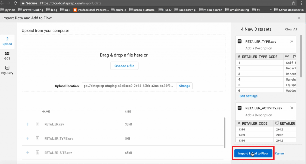 Hướng dẫn sử dụng Dataprep trên GCP